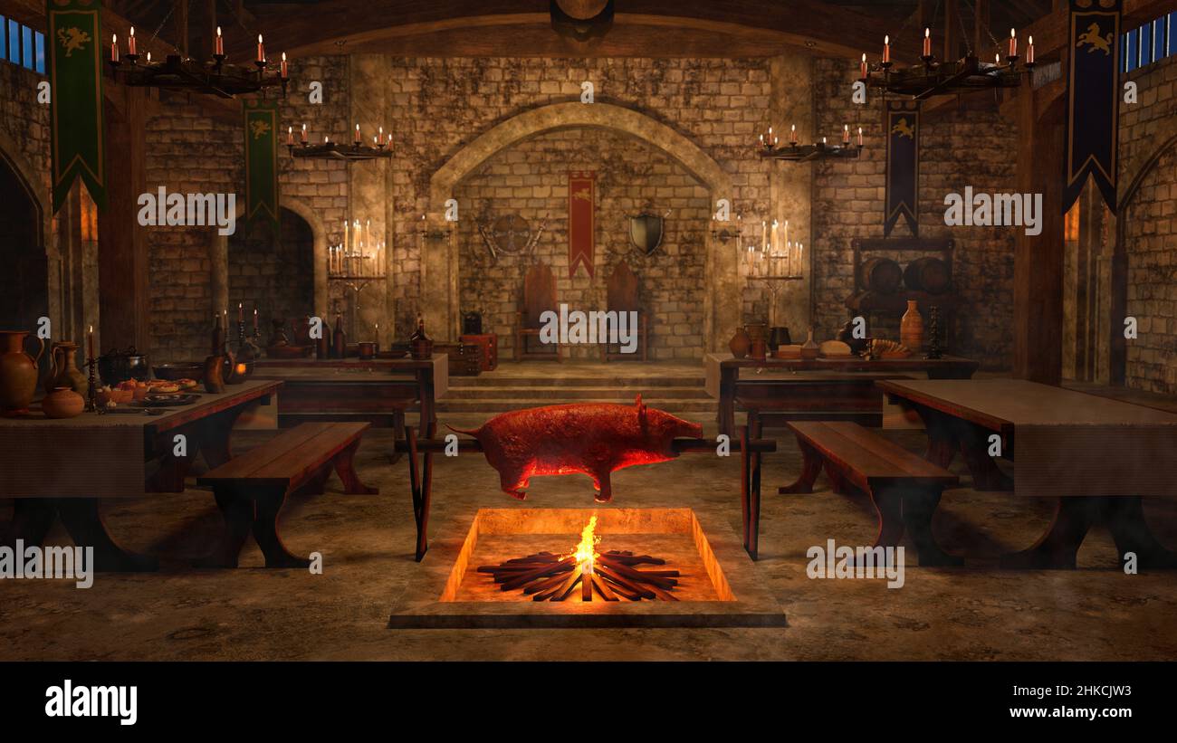 Medieval throne room hi-res stock photography and images - Alamy