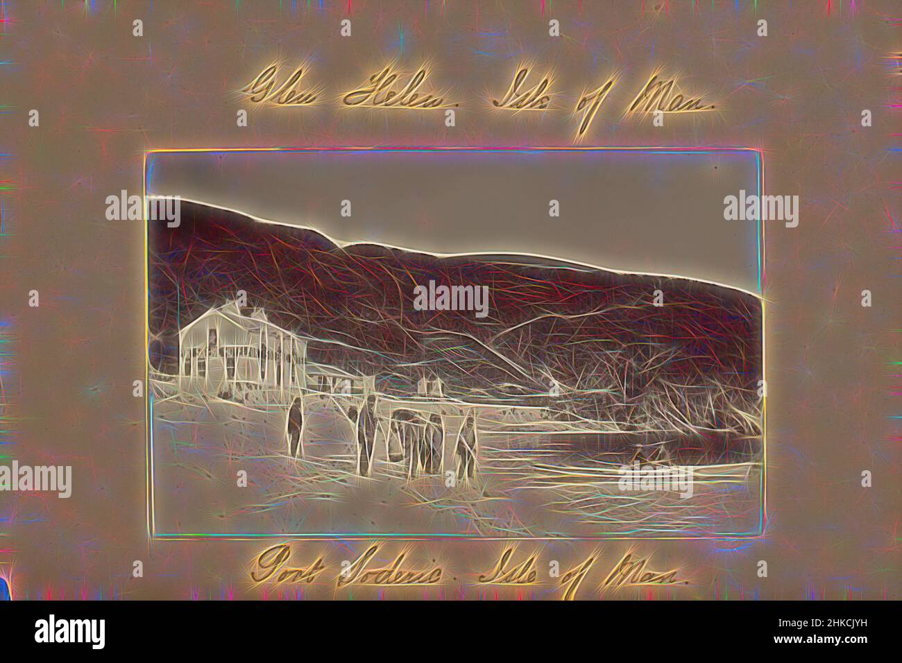 Inspired by Glen Helen, Port Soderick, Isle of Man, View of mounds ...