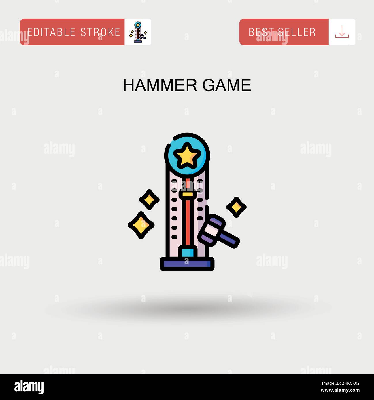 Hammer game Simple vector icon Stock Vector Image & Art - Alamy
