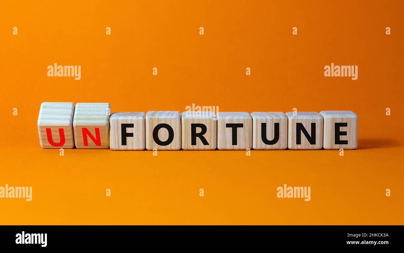 Fortune or unfortune symbol. Turned wooden cubes and changed the ...