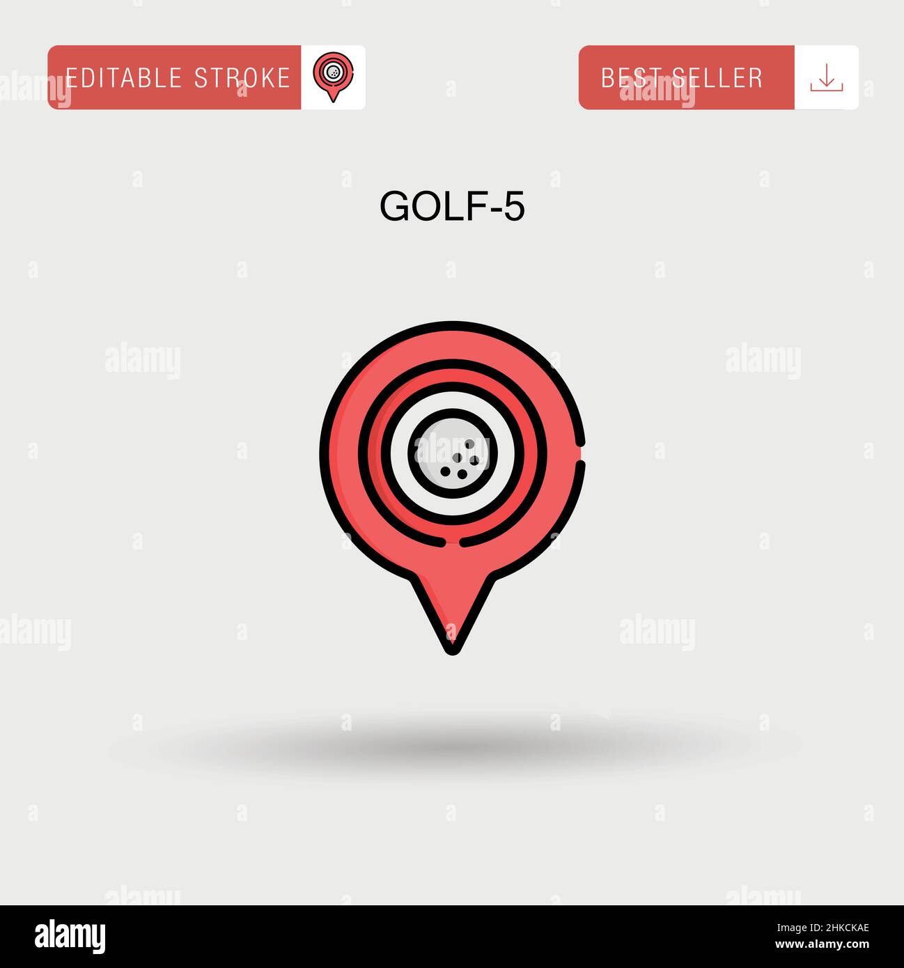Golf-5 Simple vector icon Stock Vector Image & Art - Alamy