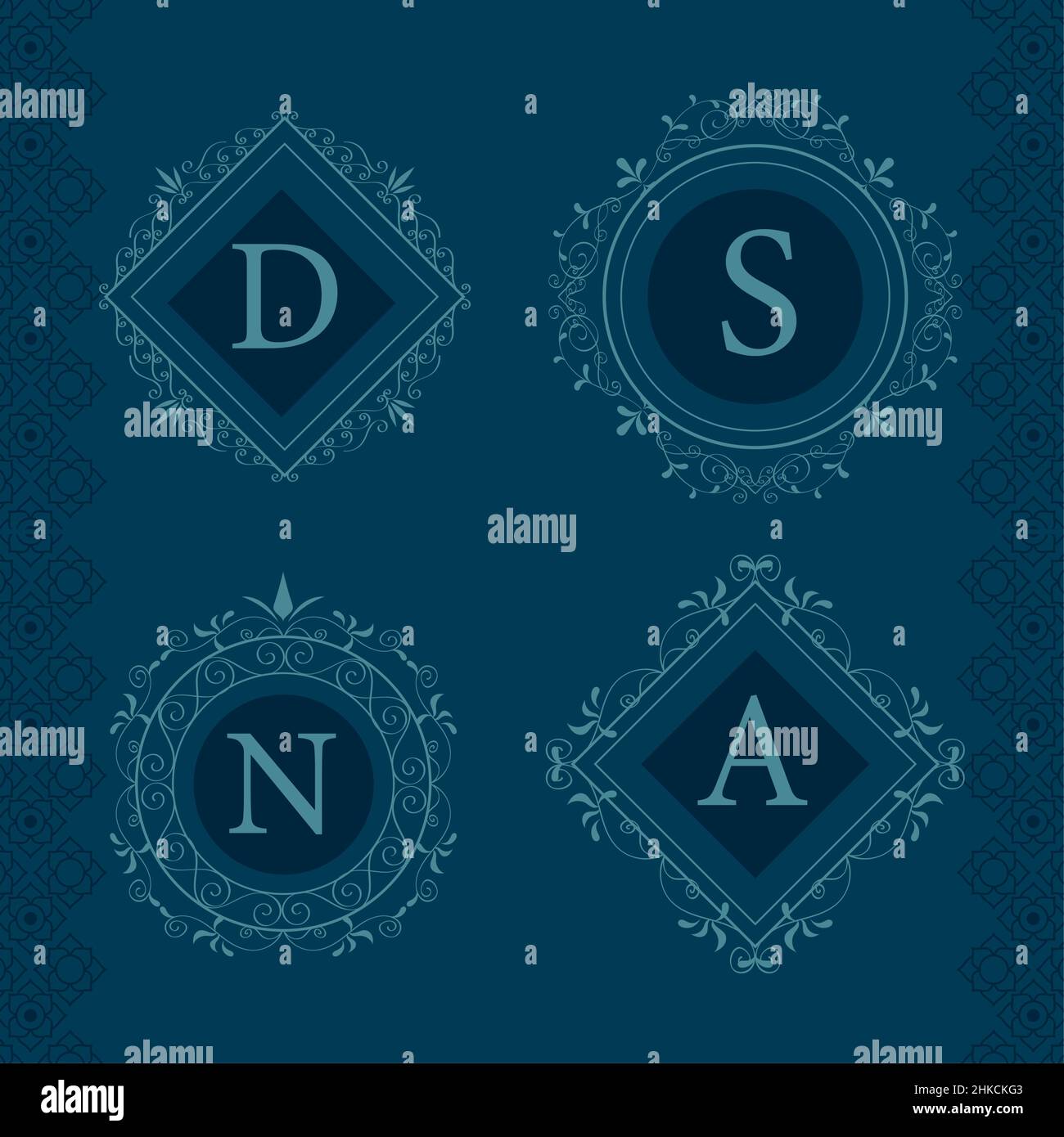 Four monograms hi-res stock photography and images - Alamy