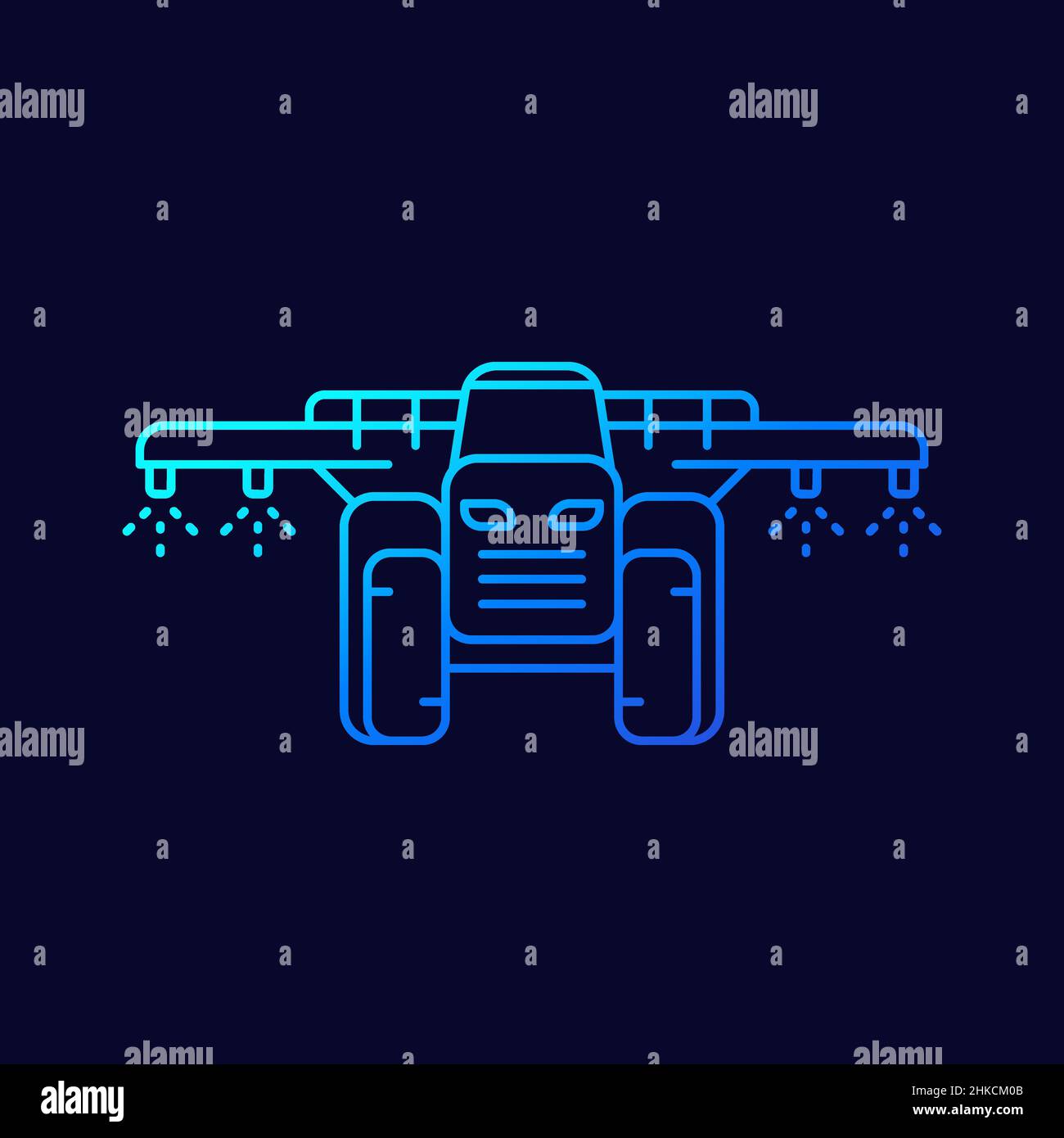crop sprayer, tractor line vector icon Stock Vector Image & Art - Alamy