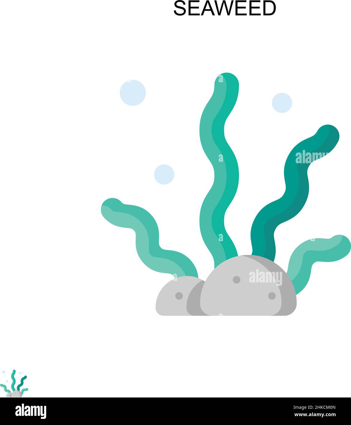 Seaweed Simple vector icon. Illustration symbol design template for web ...