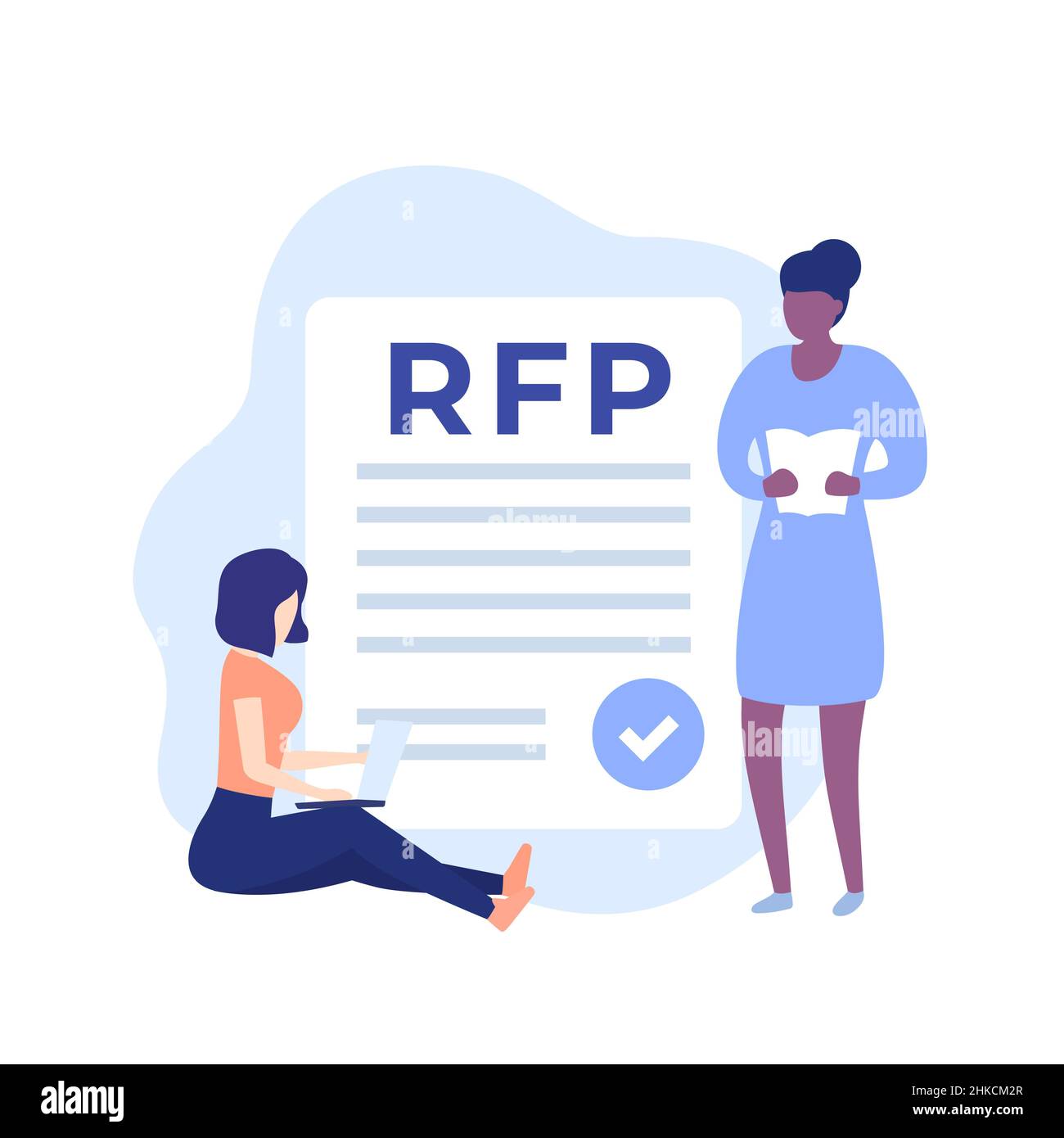 RFP, request for proposal and people, vector Stock Vector Image & Art ...