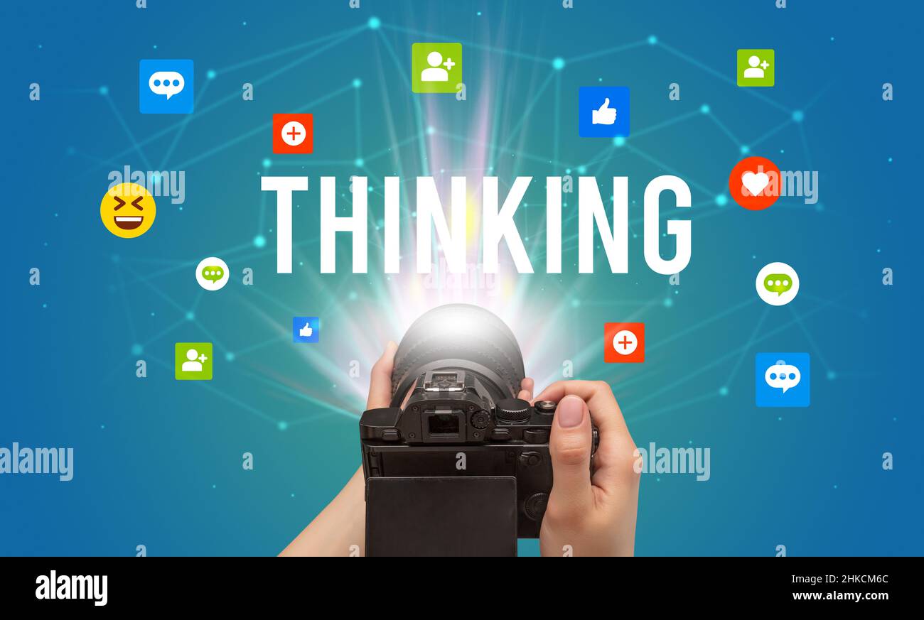Using camera to capture social media content Stock Photo - Alamy
