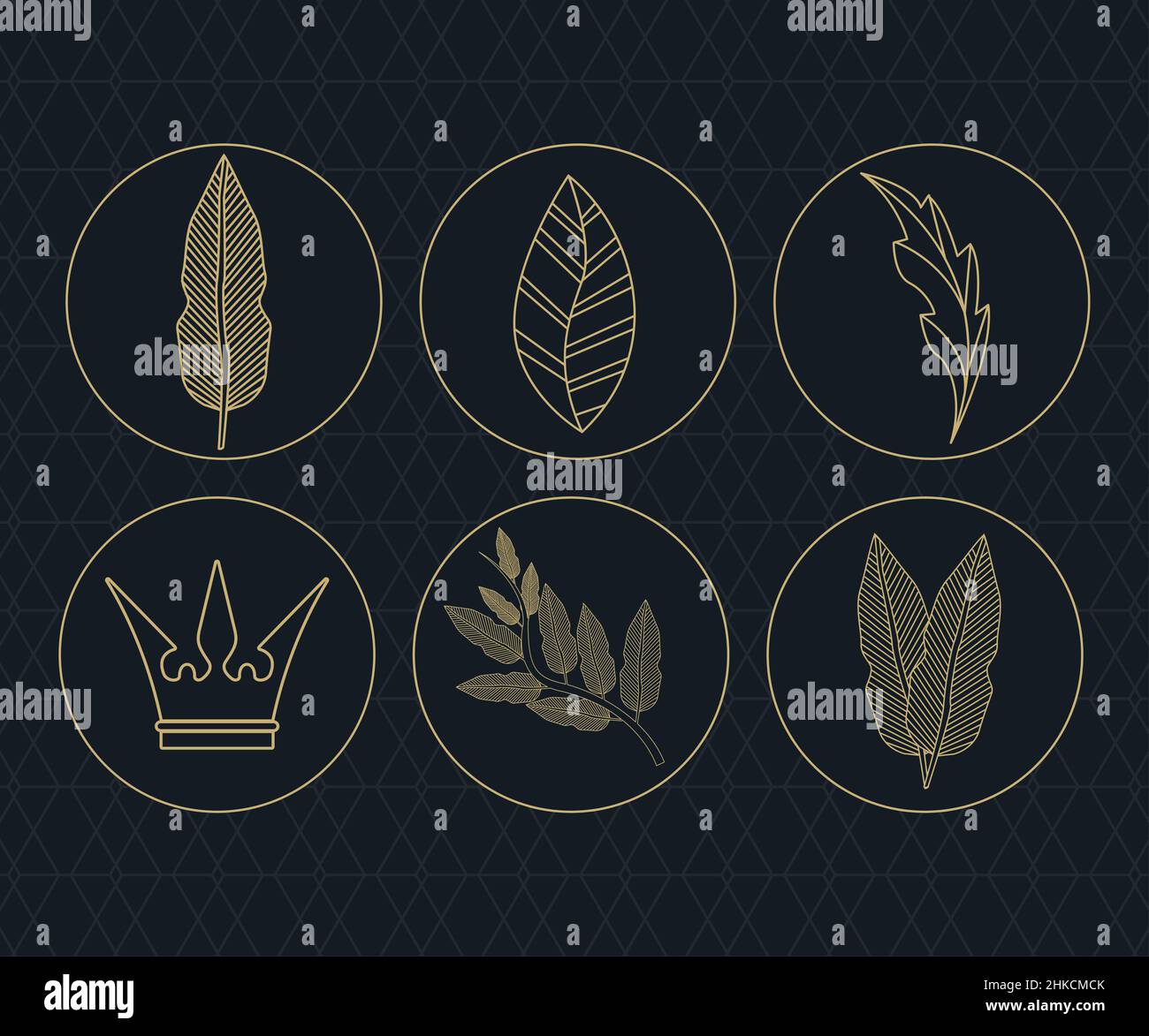 six elegant pattern emblems Stock Vector Image & Art - Alamy