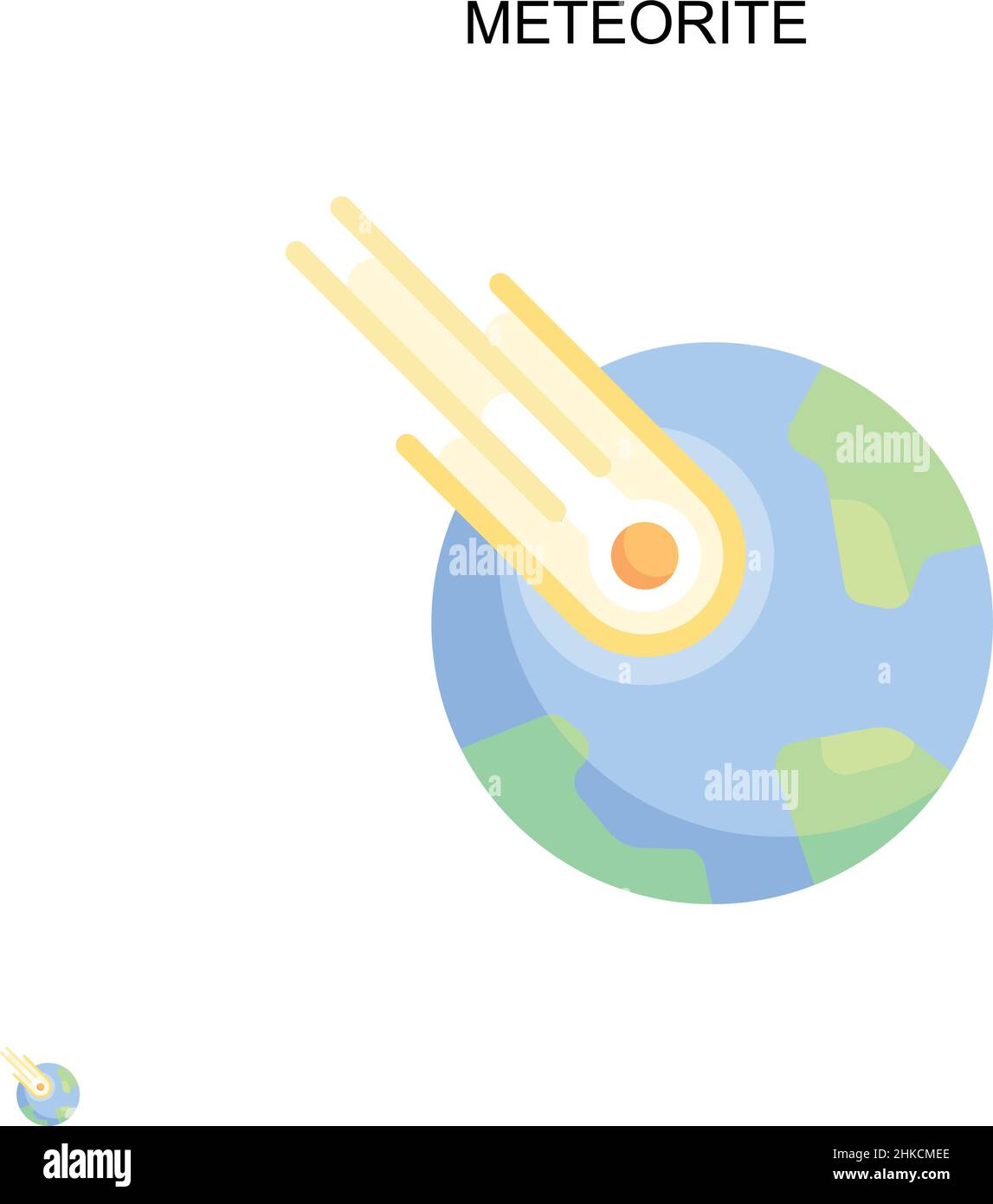 Meteorite Simple vector icon. Illustration symbol design template for web mobile UI element ...