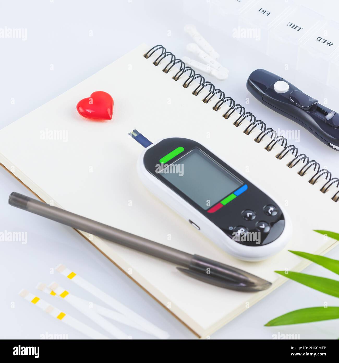 Diabetes control. Diabetic disease concept with Glucose meter, test ...