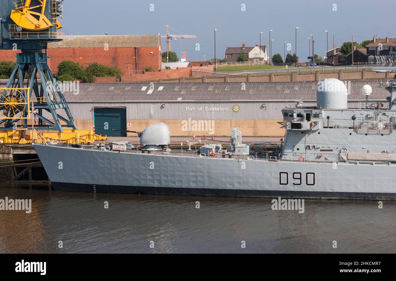 Type 42 destroyer HMS Southampton D90 visiting the port of Sunderland ...