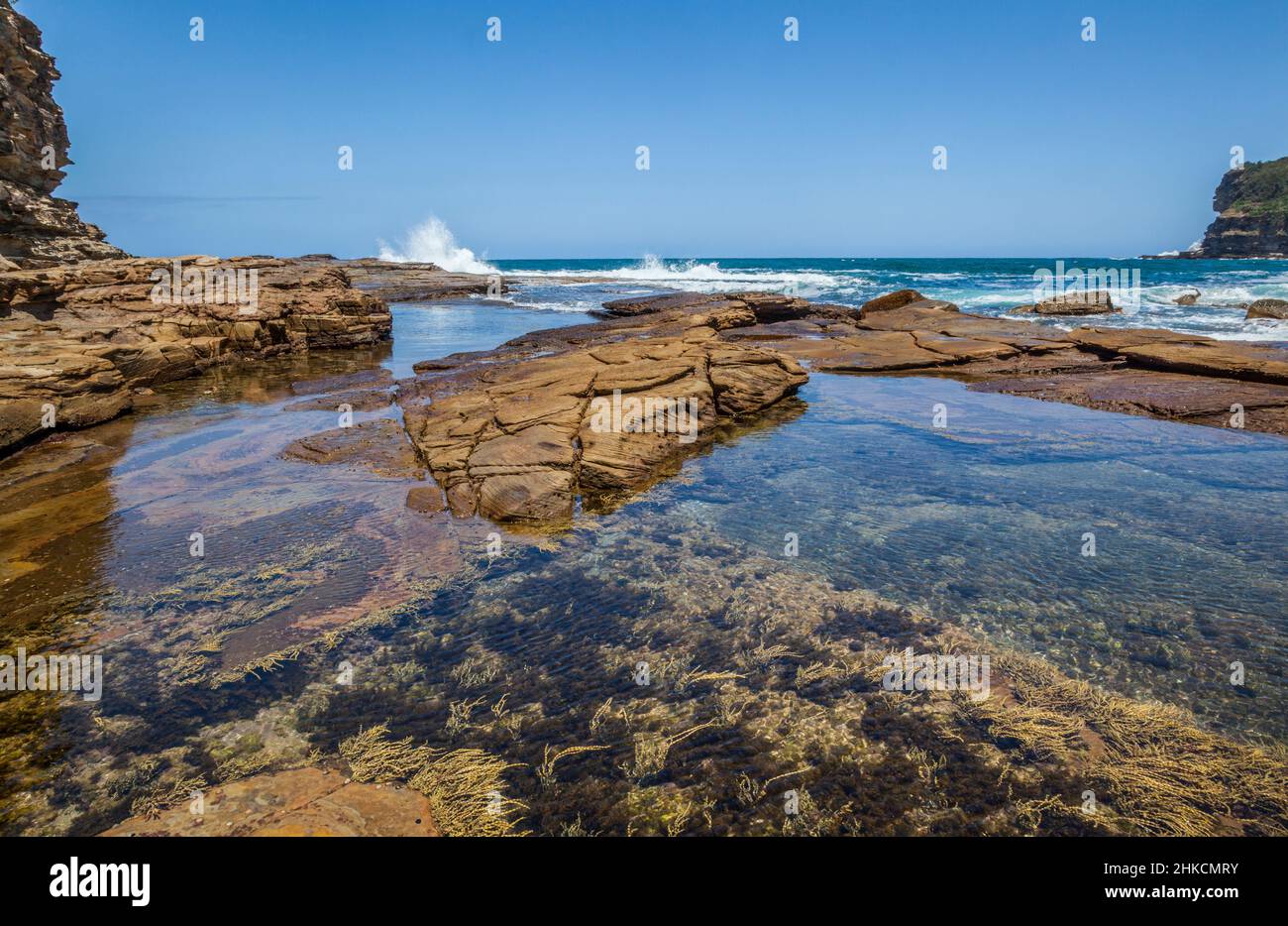 rock pools at Little Beach, Bouddi National Park, Central Coast, New ...