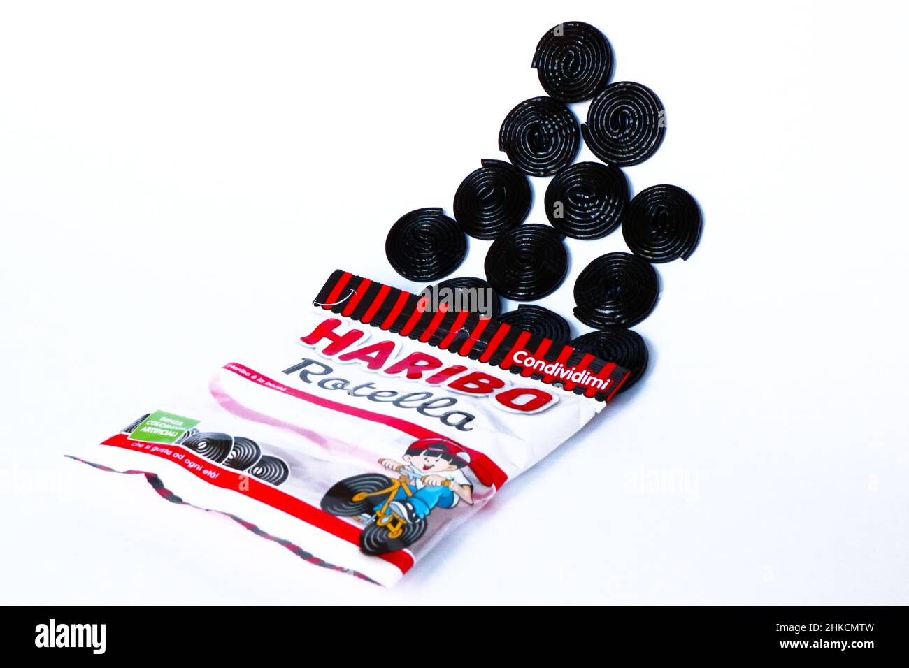 HARIBO Rotella Liquorice Wheel Candies. Haribo is a German ...