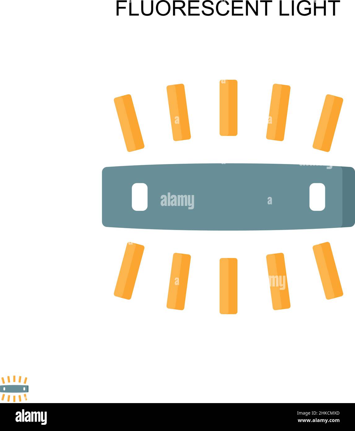 Fluorescent light Simple vector icon. Illustration symbol design ...