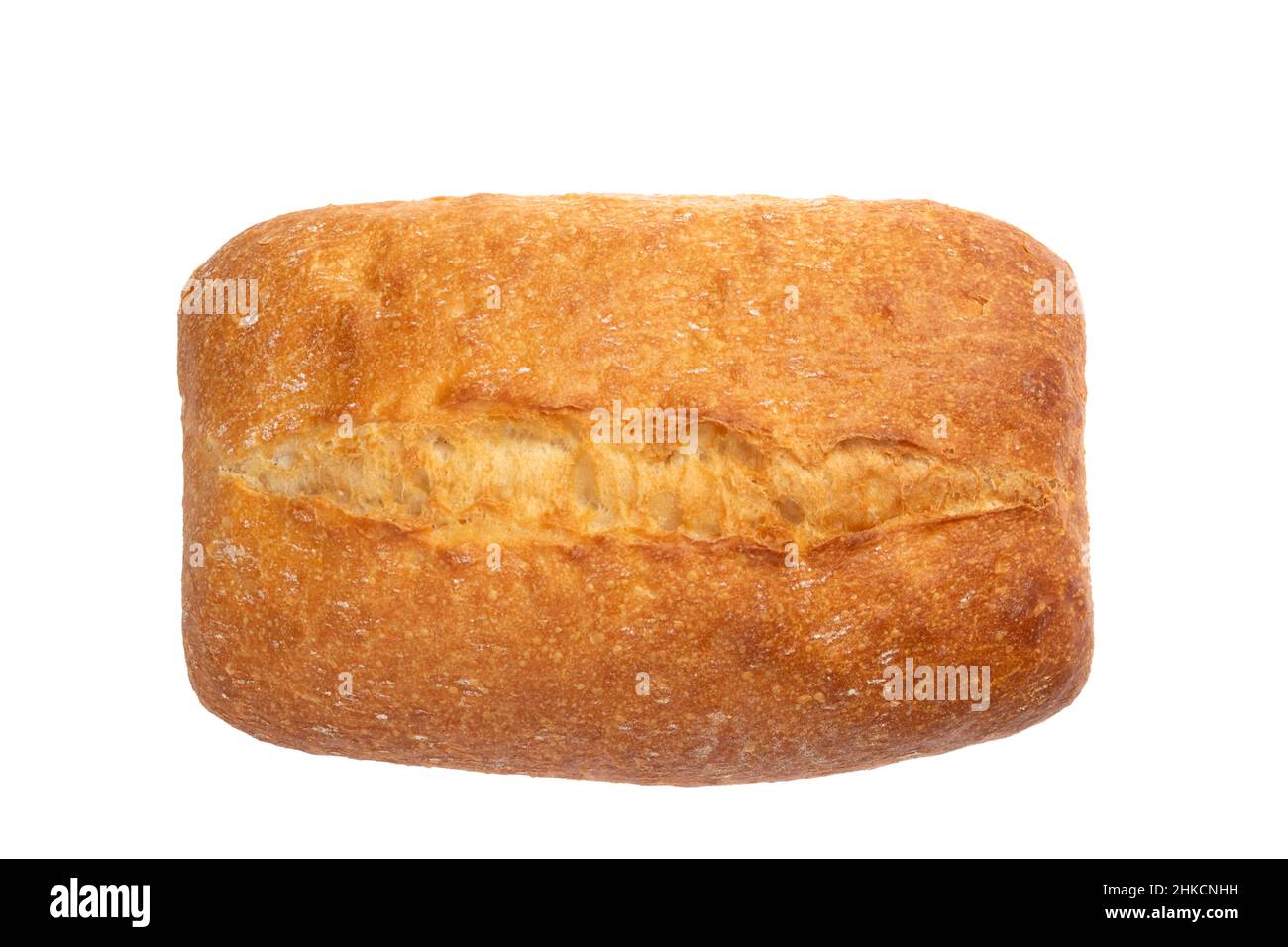 Ciabatta is isolated on a white background. Italian bread made from ...