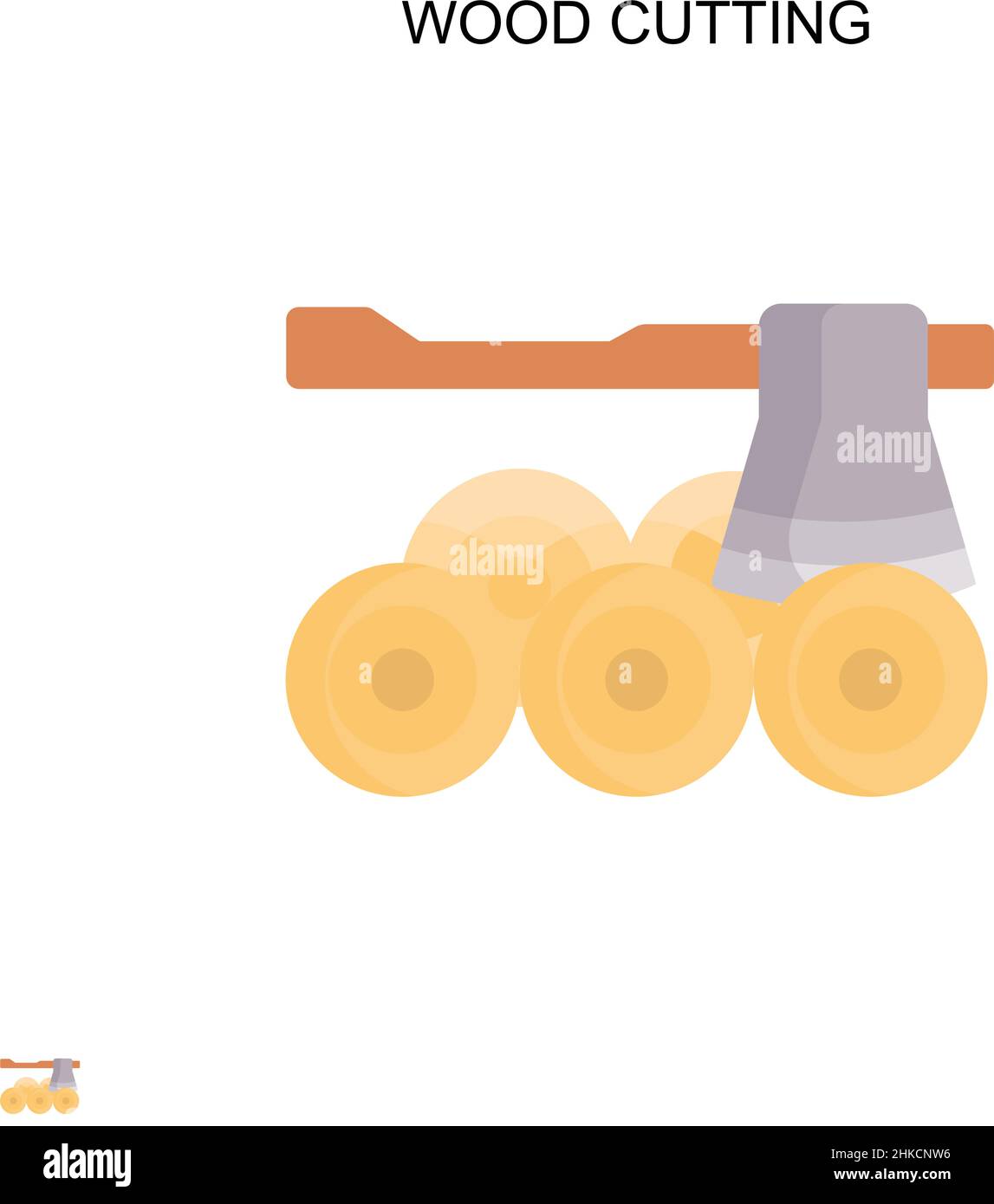 Wood cutting Simple vector icon. Illustration symbol design template ...