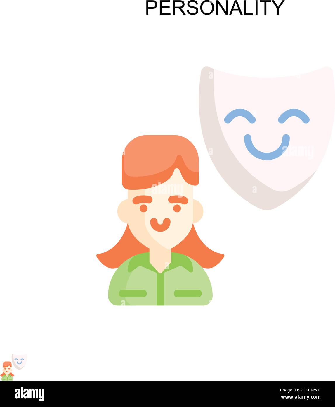 Personality Simple vector icon. Illustration symbol design template for ...