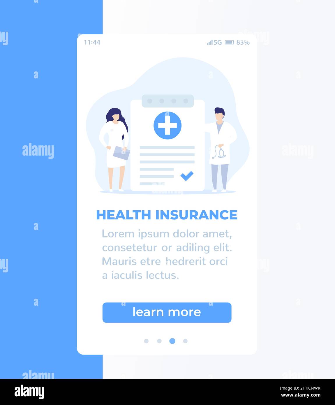 health insurance mobile banner design Stock Vector Image & Art - Alamy