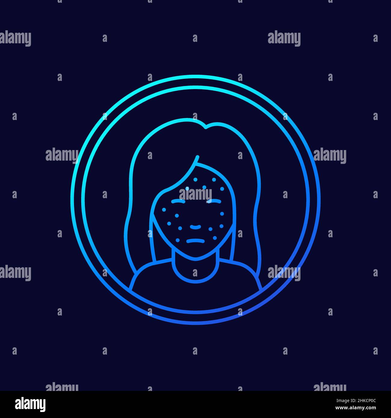 acne icon, skin problem linear design Stock Vector Image & Art - Alamy