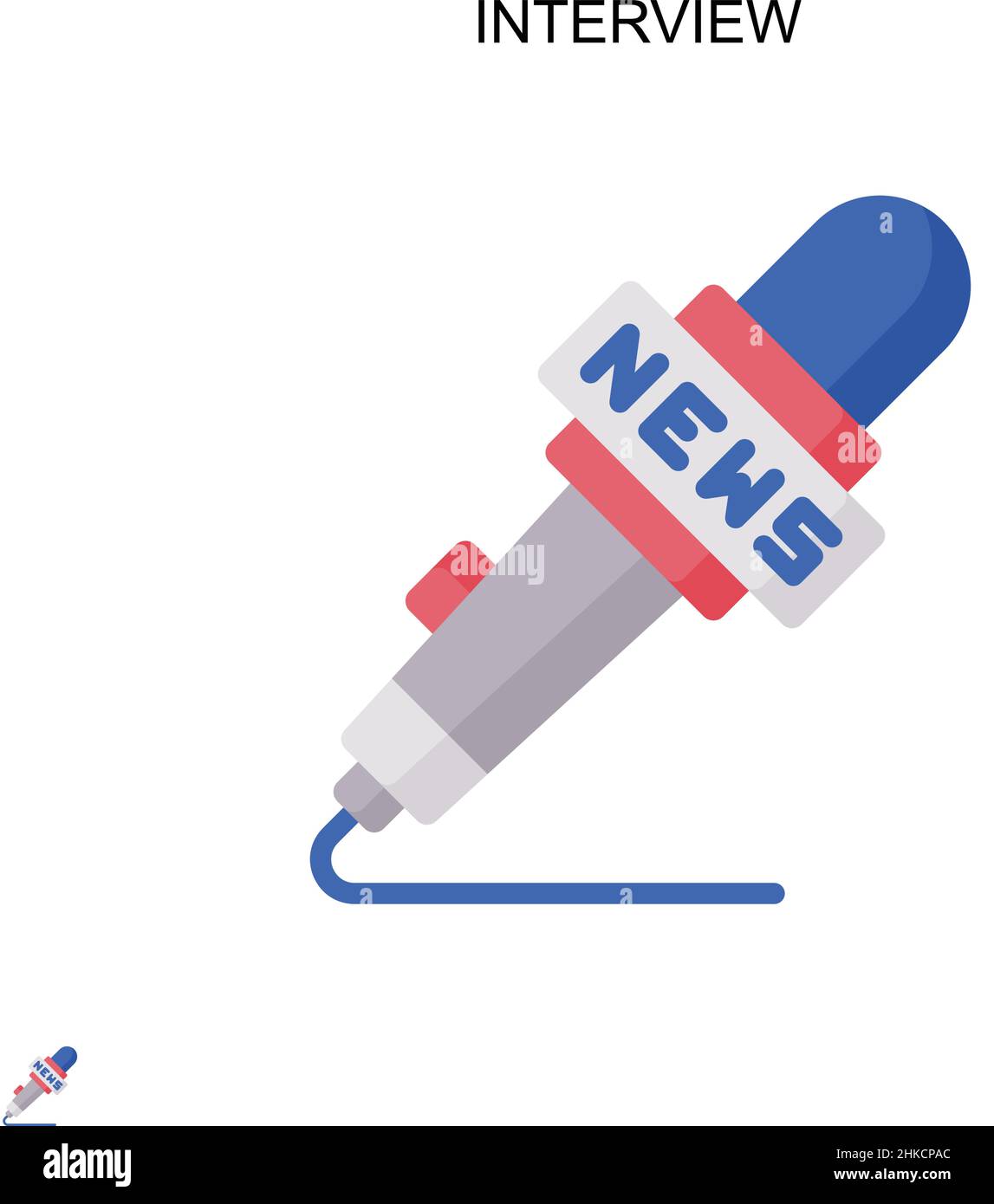 Interview Simple vector icon. Illustration symbol design template for ...