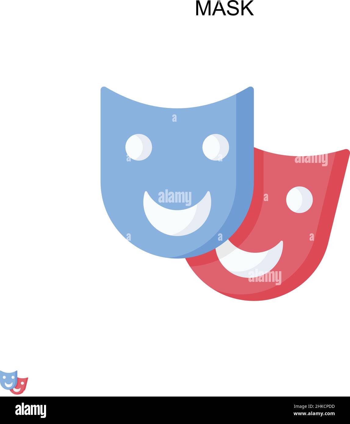 Mask Simple vector icon. Illustration symbol design template for web ...