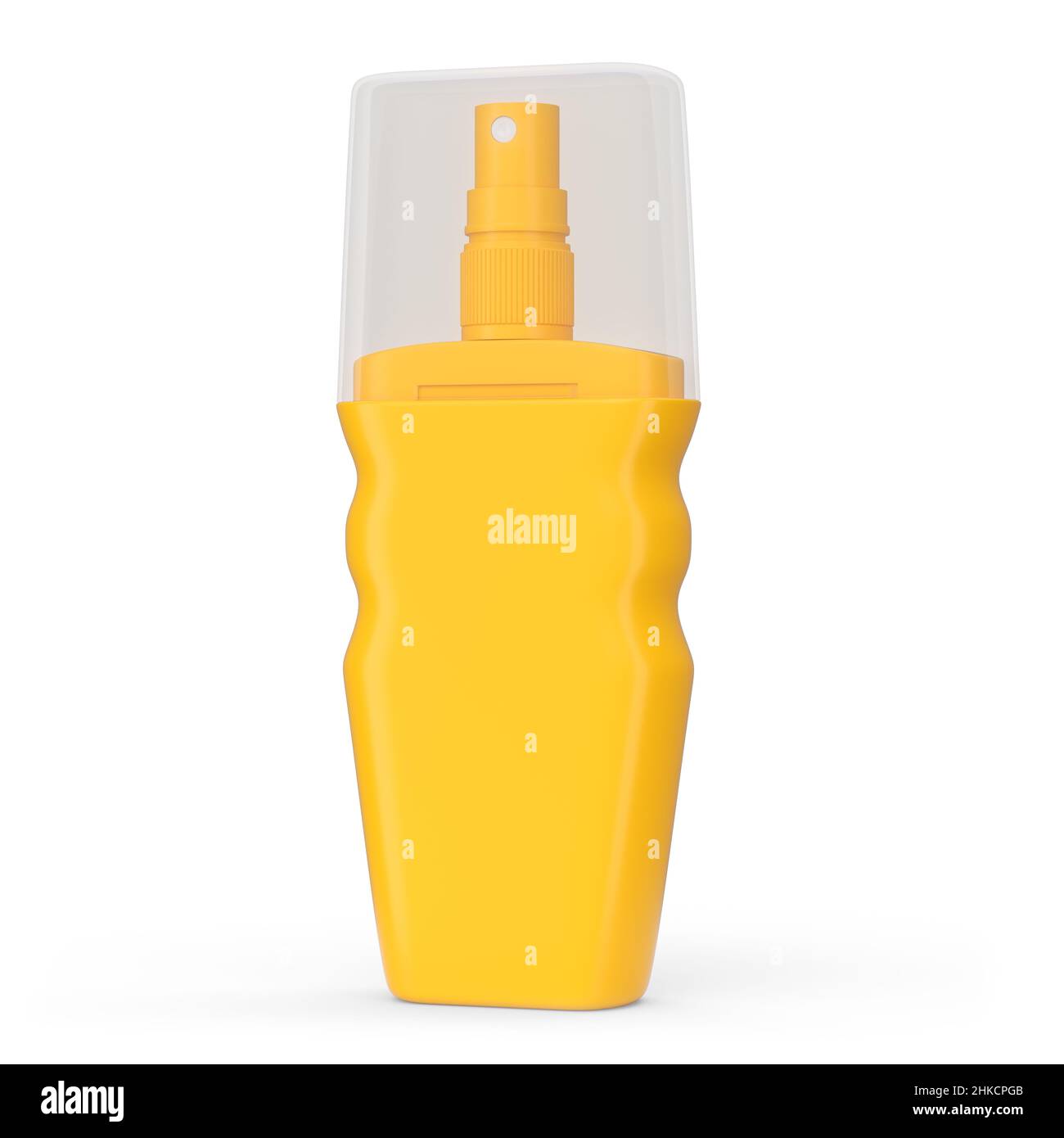 Orange sunscreens bottle or sunblock cream tube isolated on white ...