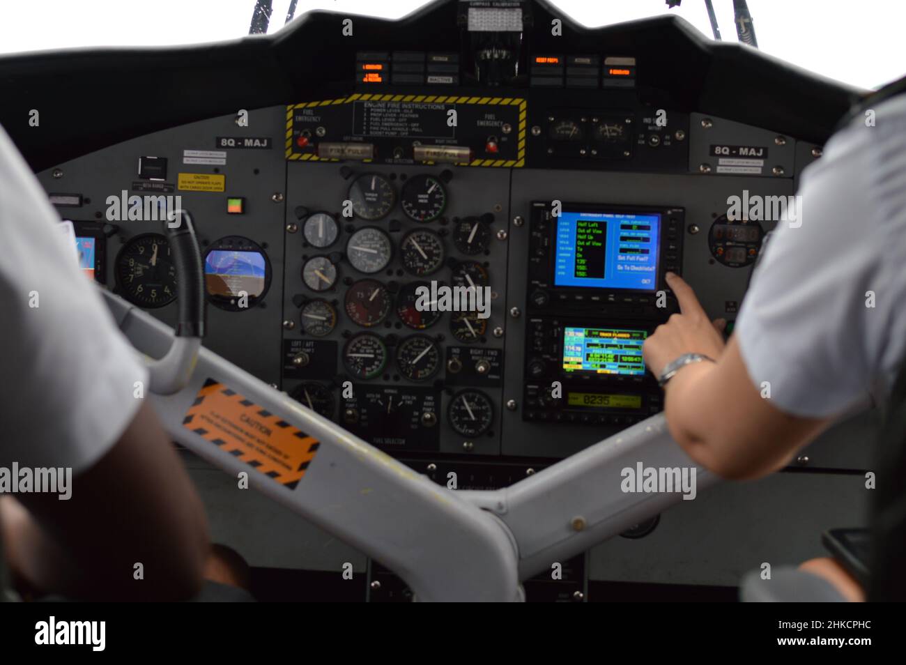 Captain is speaking, we are ready to take off Stock Photo - Alamy