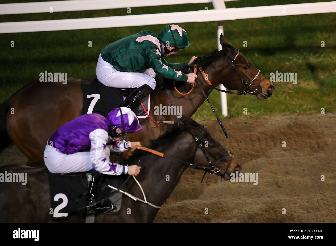 Lucky Ava and jockey Martin Dwyer (top) coming home to win the Irish ...