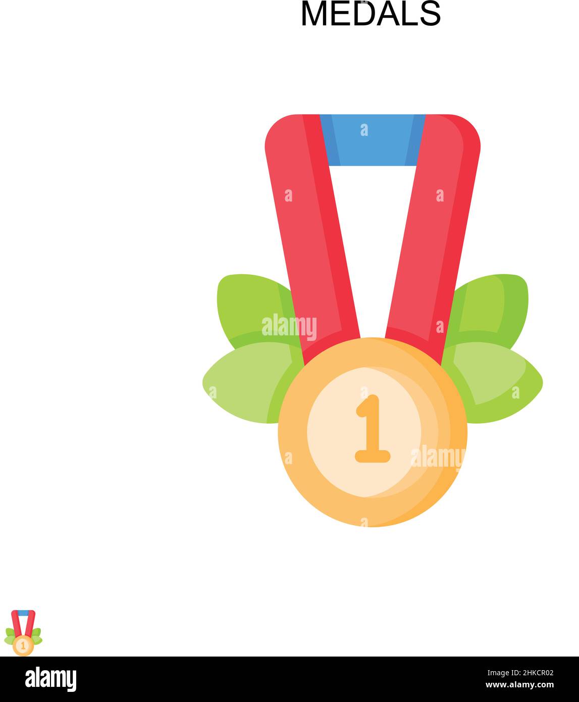 Medals Simple vector icon. Illustration symbol design template for web ...