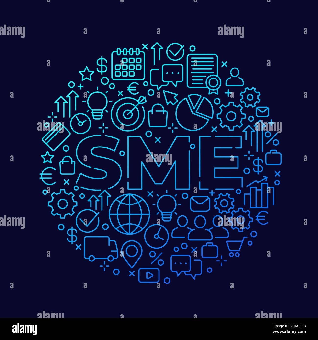 SME, small and medium enterprise, line art Stock Vector Image & Art - Alamy