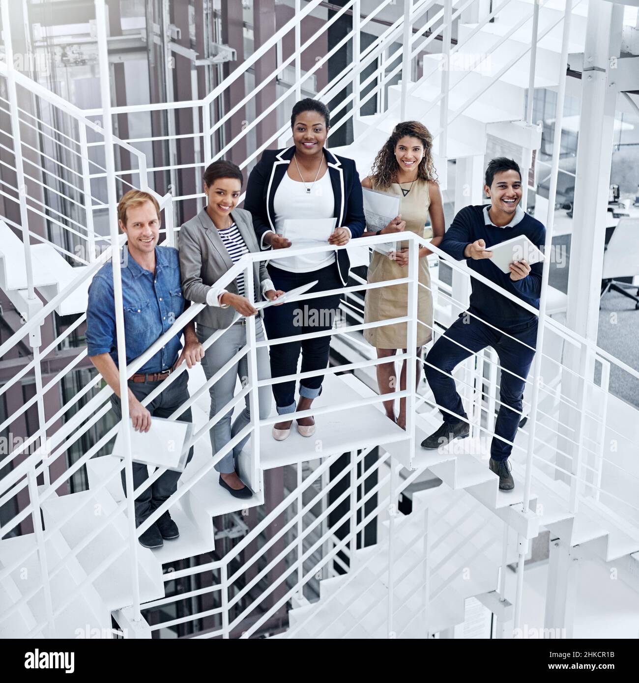 Teamwork stairs hi-res stock photography and images - Alamy