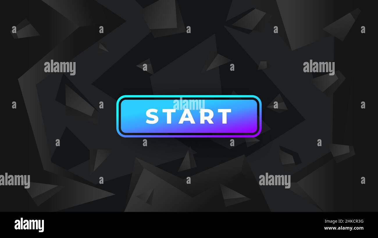 Start game button on abstract background, vector Stock Vector Image ...