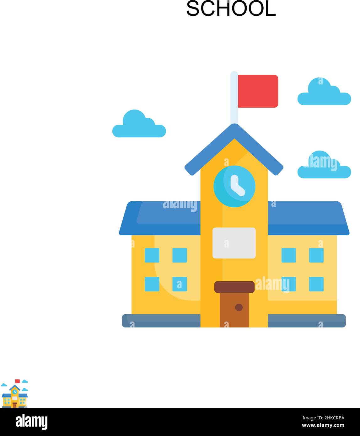 School Simple vector icon. Illustration symbol design template for web ...