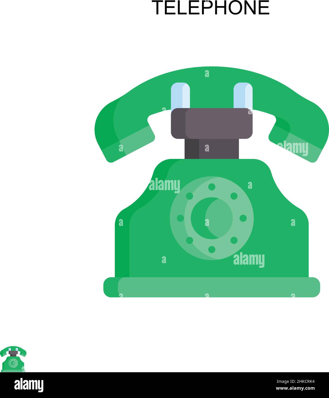 Telephone Simple vector icon. Illustration symbol design template for ...