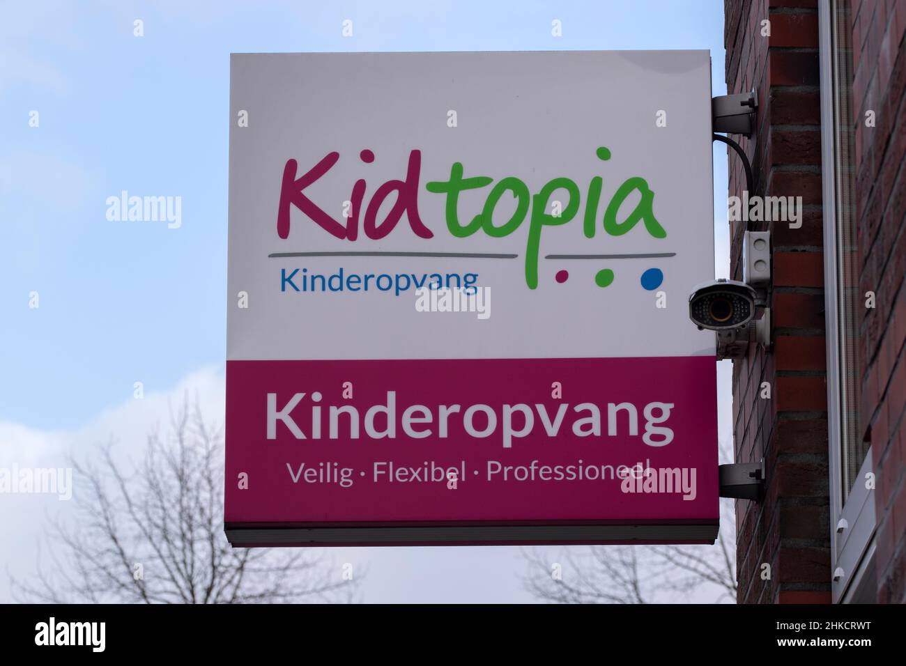 Billboard Kidtopia Child Care At Amsterdam Tehe Netherlands 30-1-2022 Stock Photo - Alamy