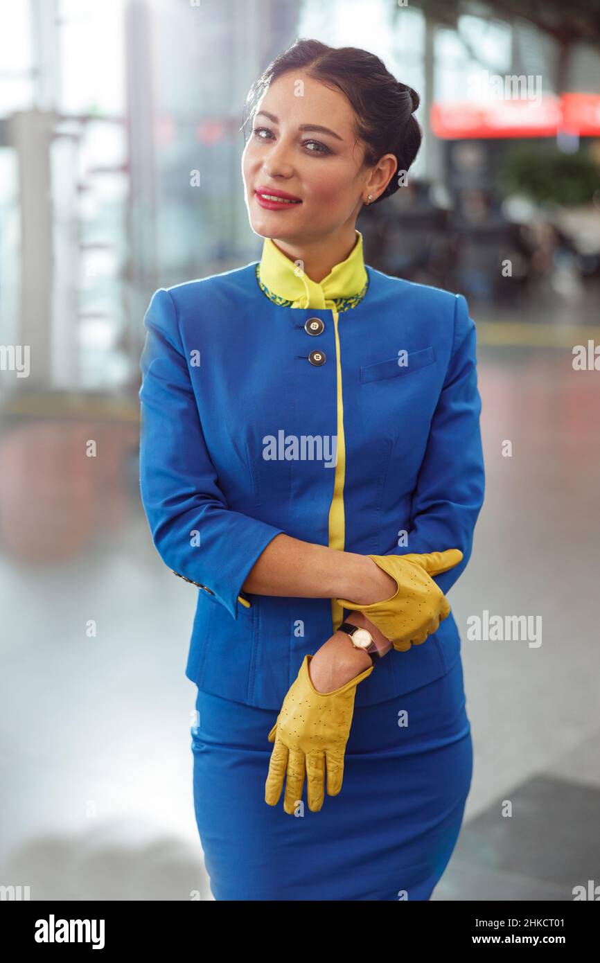Hostess in uniform hi-res stock photography and images - Alamy