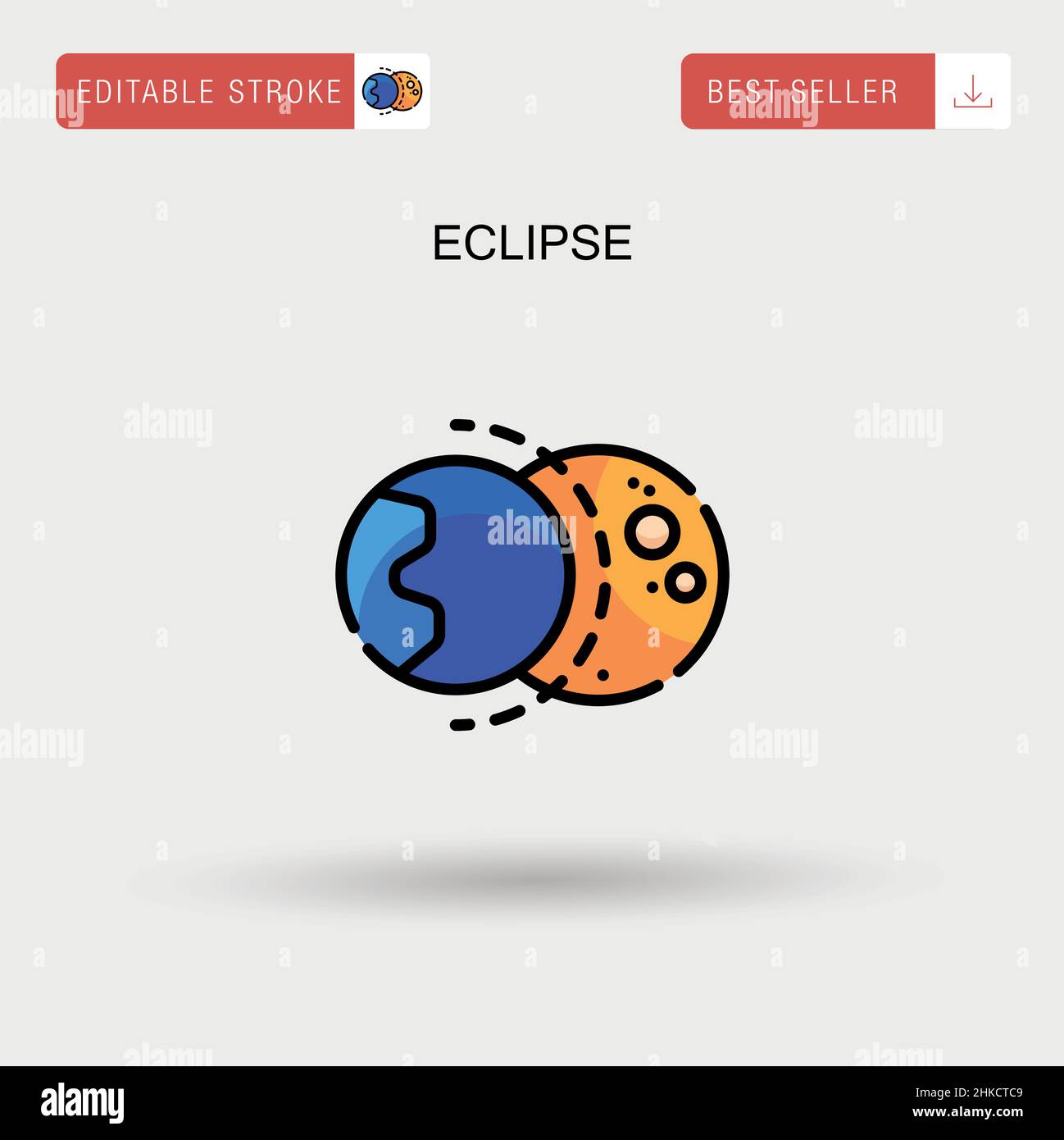 Total lunar eclipse Stock Vector Images - Alamy