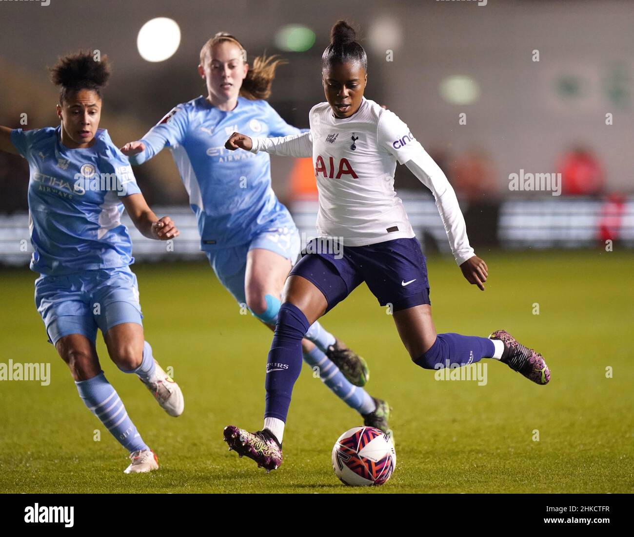Tottenham Hotspur's Jessica Naz shoots at goal during The FA Women's ...