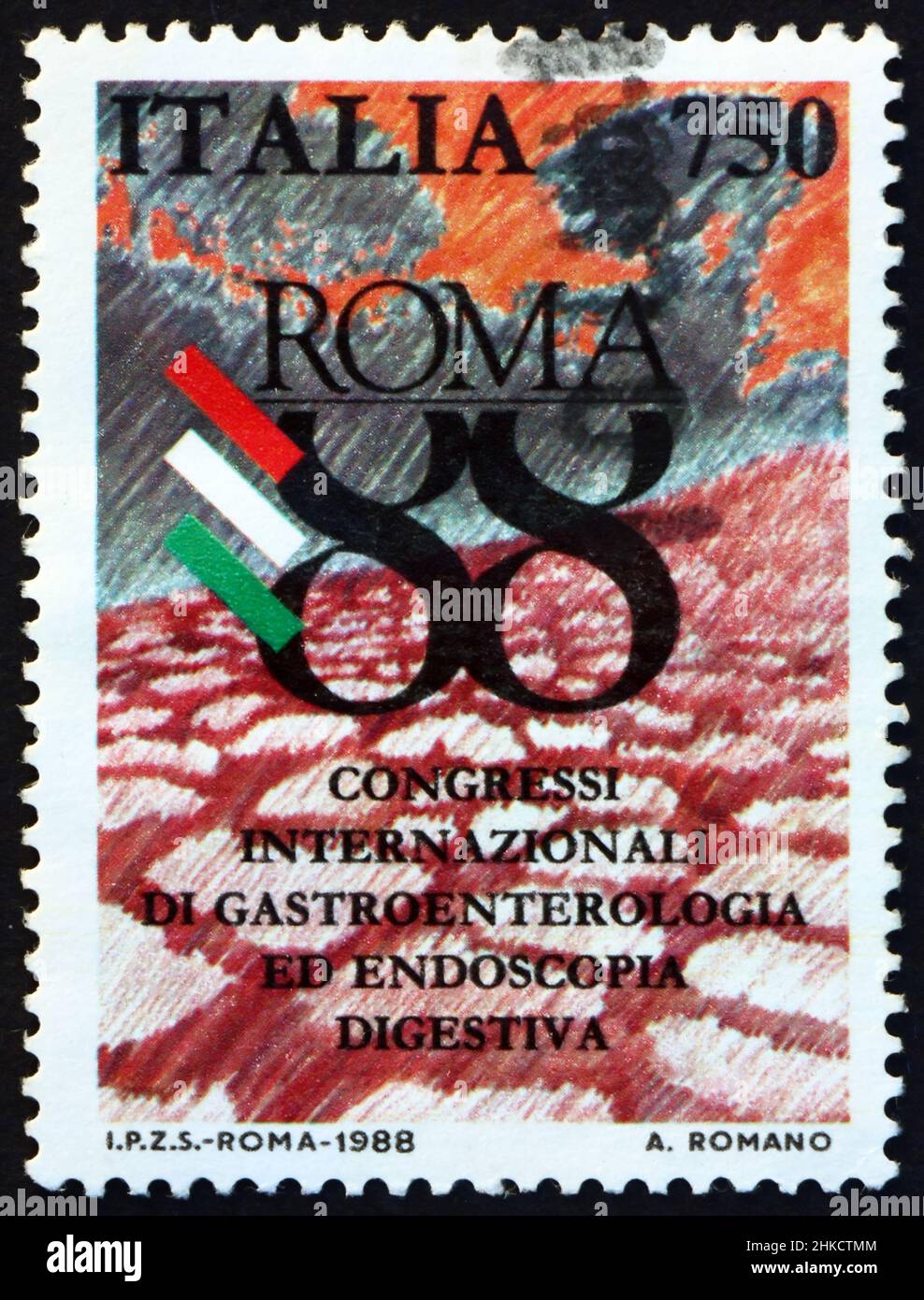 ITALY - CIRCA 1988: a stamp printed in Italy dedicated to International ...