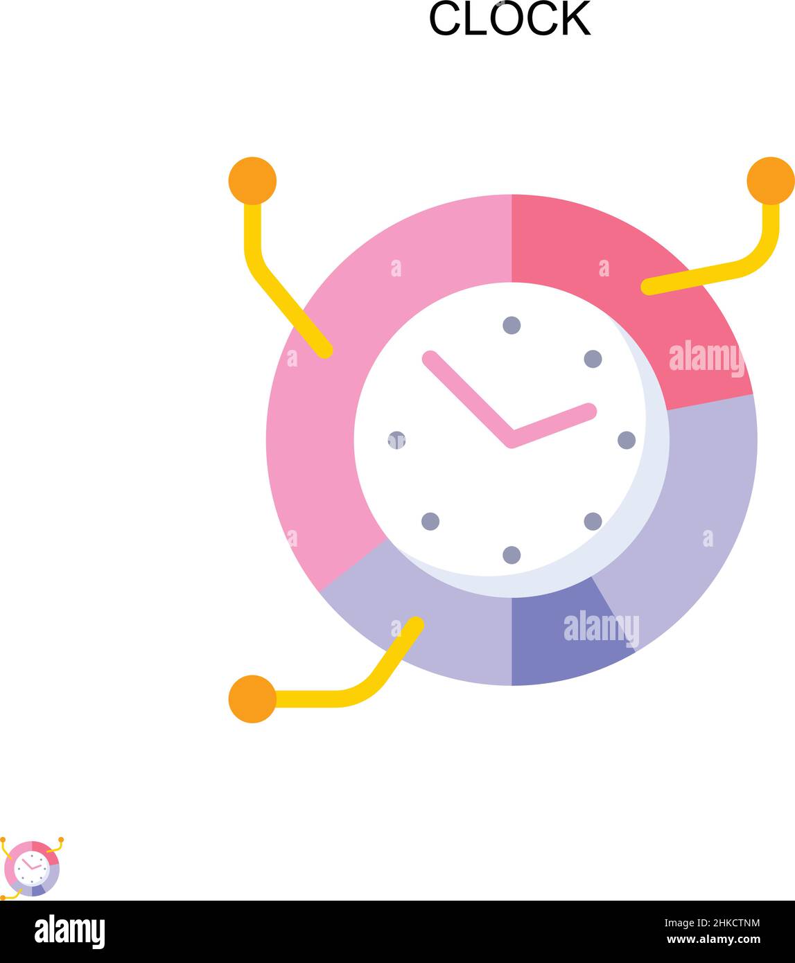 Clock Simple vector icon. Illustration symbol design template for web ...