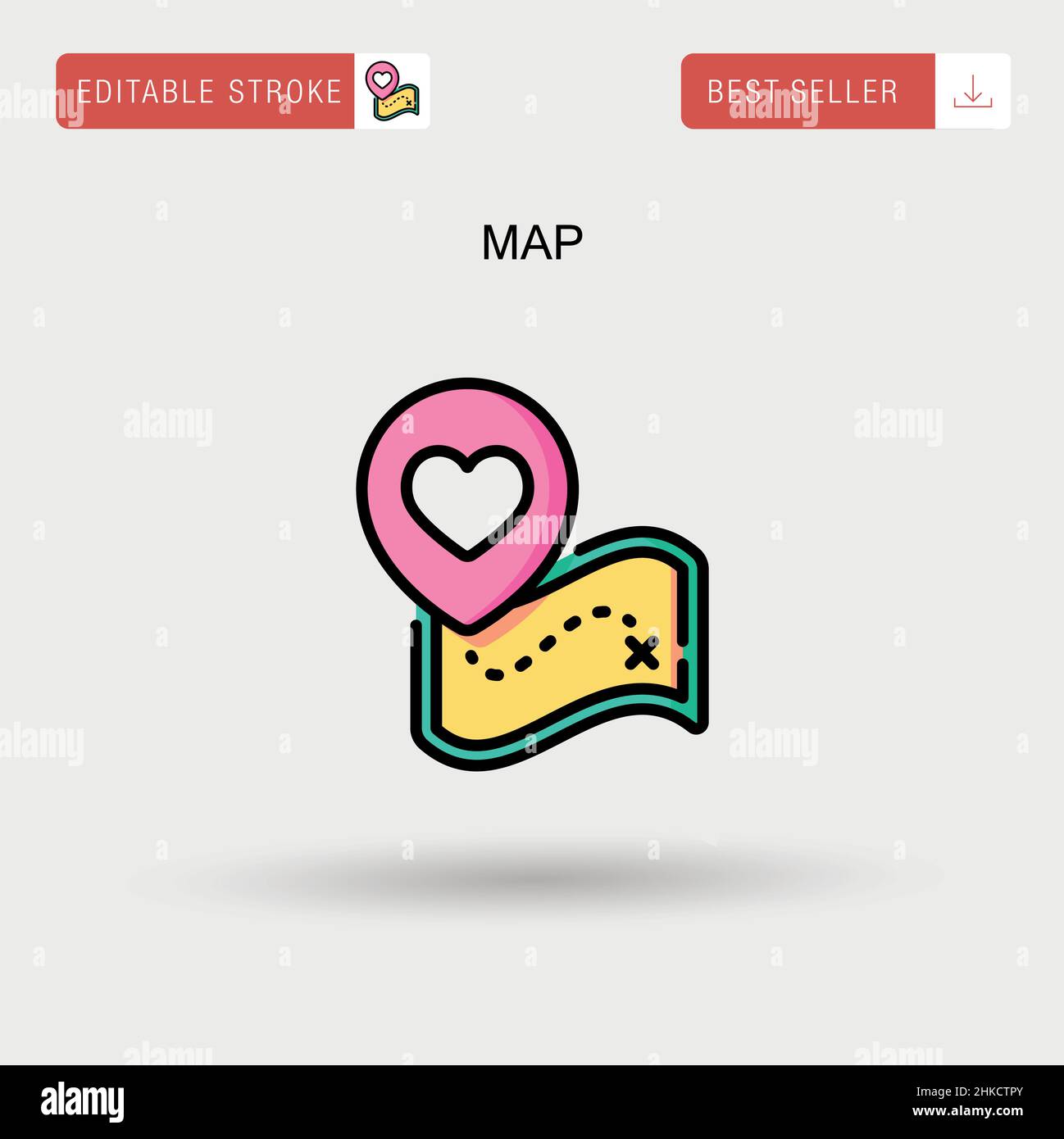 Map Simple vector icon Stock Vector Image & Art - Alamy