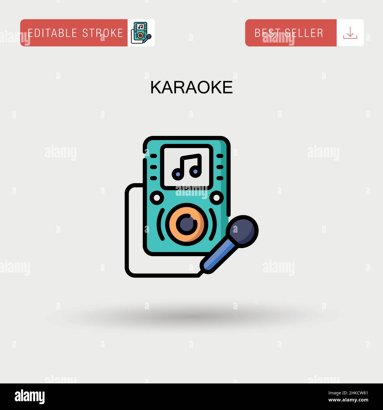 Karaoke Simple vector icon Stock Vector Image & Art - Alamy