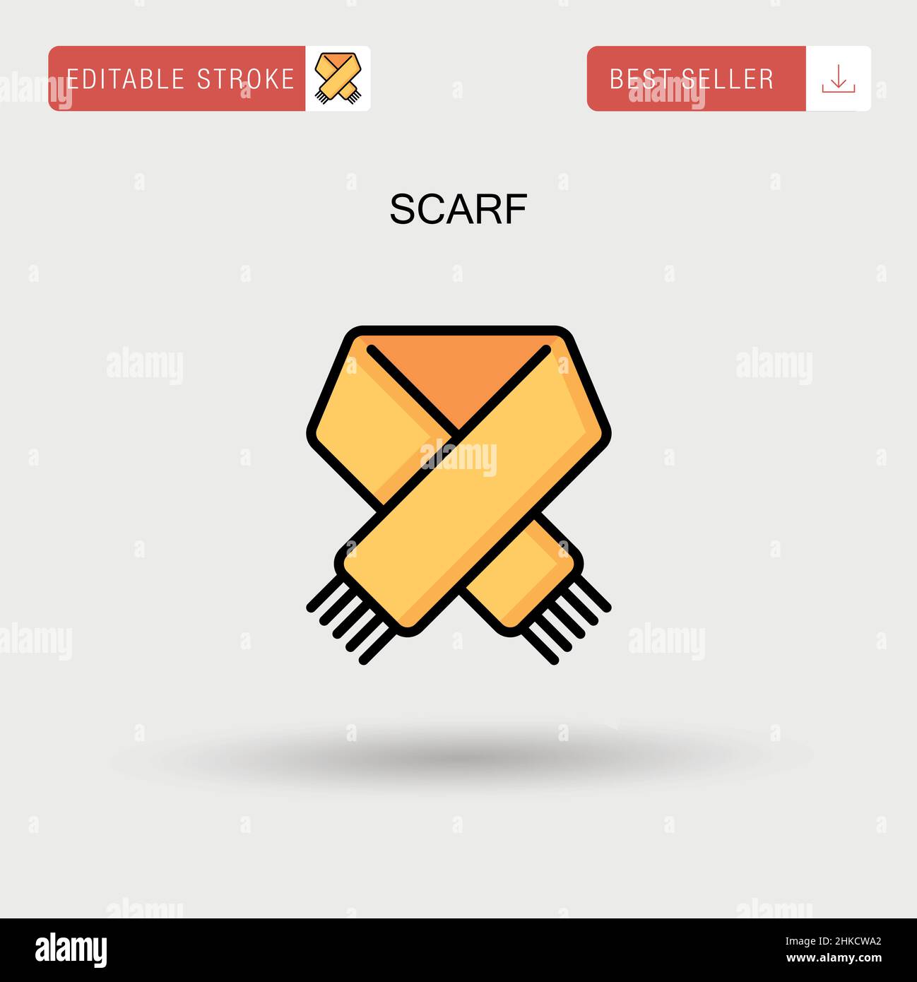 Scarf Simple vector icon Stock Vector Image & Art - Alamy