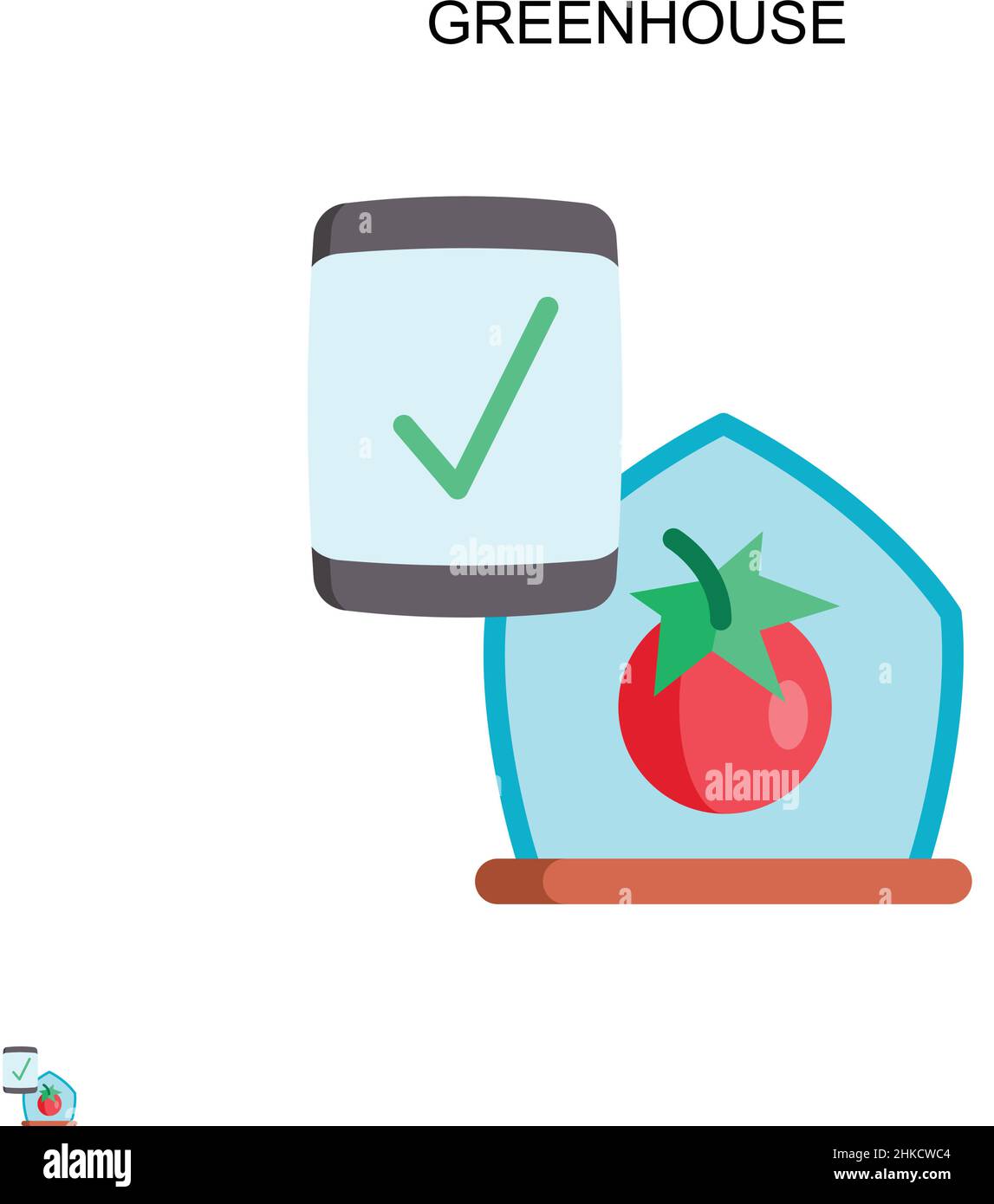 Greenhouse Simple vector icon. Illustration symbol design template for ...