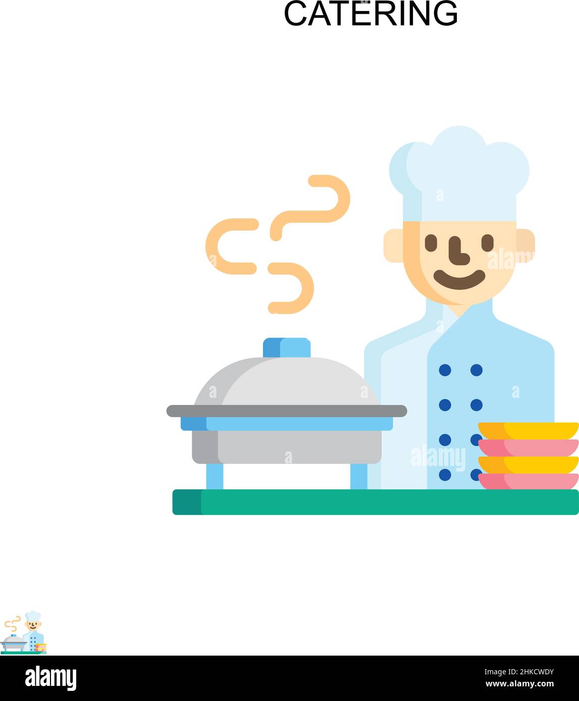 Catering Simple vector icon. Illustration symbol design template for ...