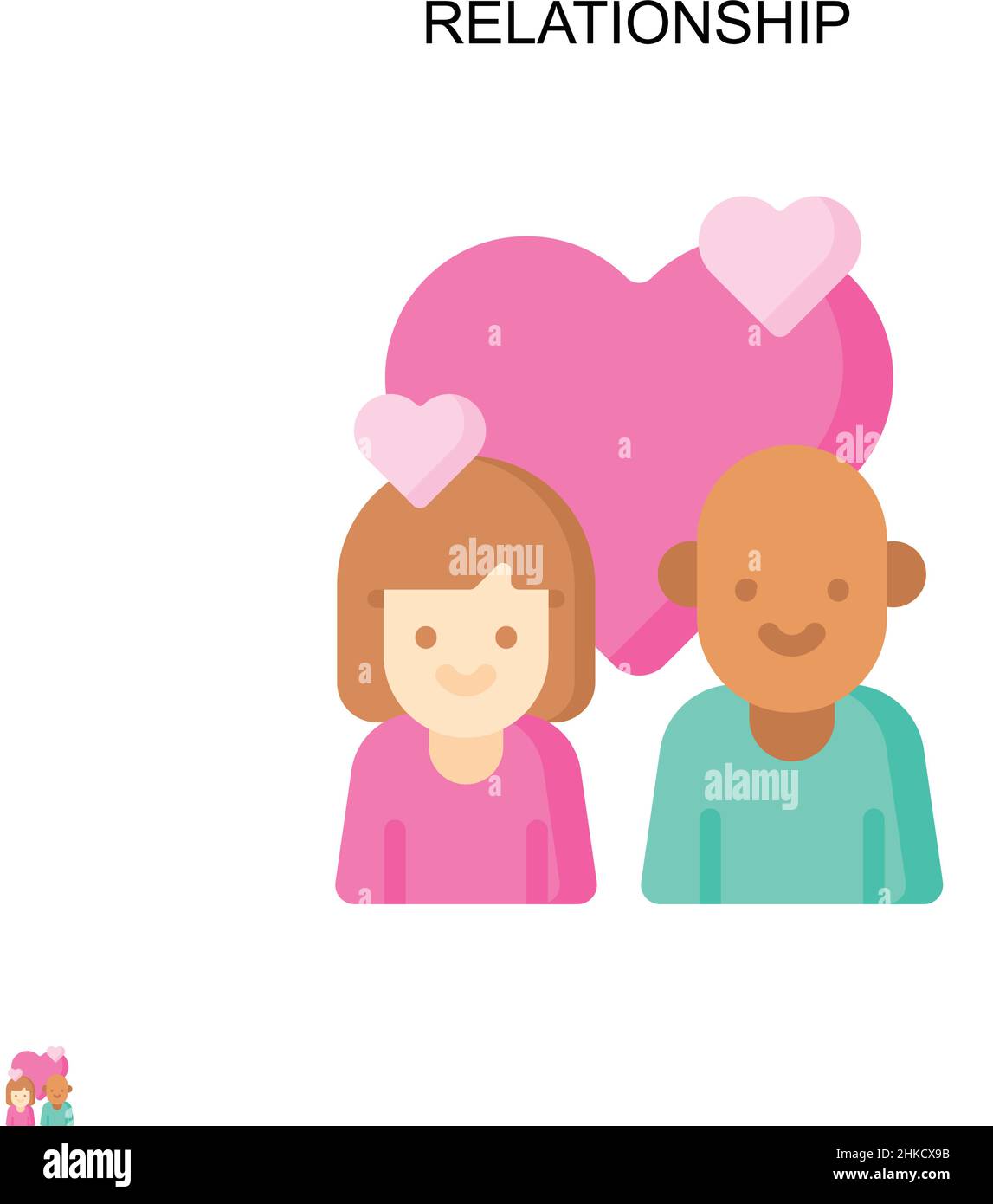 Relationship Simple vector icon. Illustration symbol design template ...