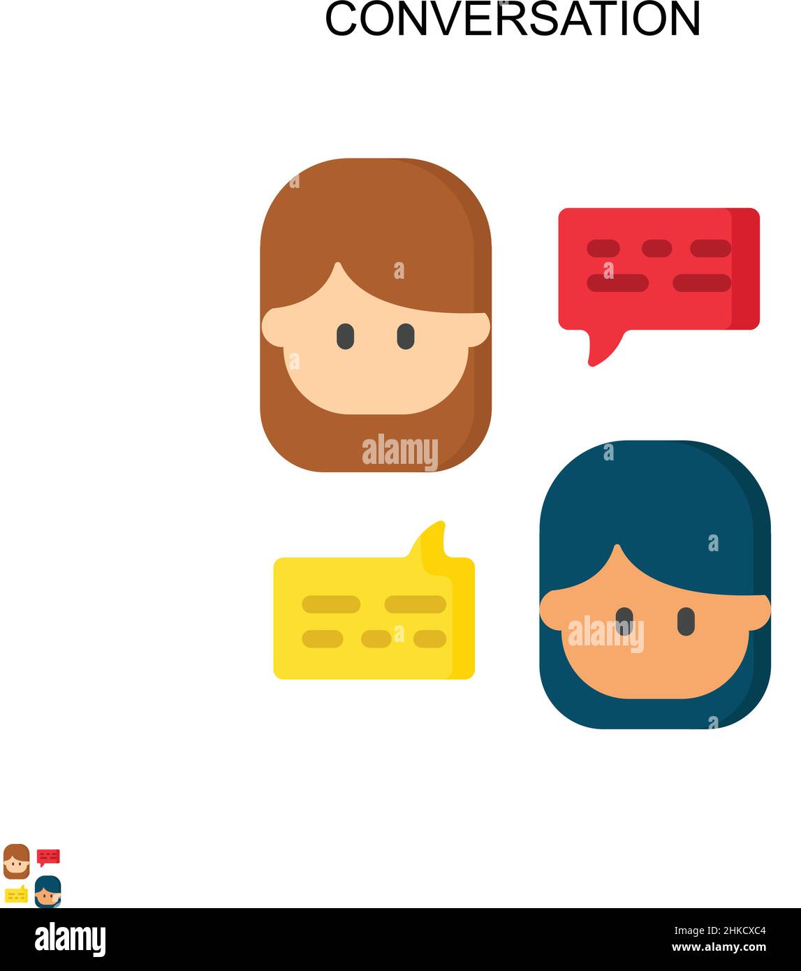 Conversation Simple vector icon. Illustration symbol design template ...