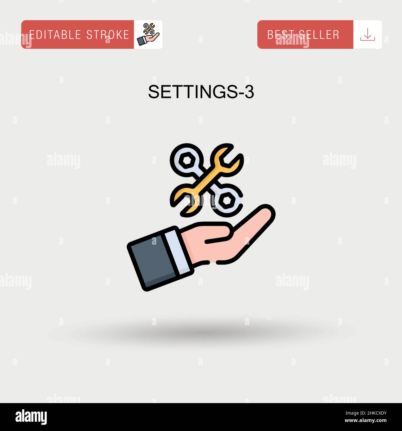 Settings-3 Simple vector icon Stock Vector Image & Art - Alamy