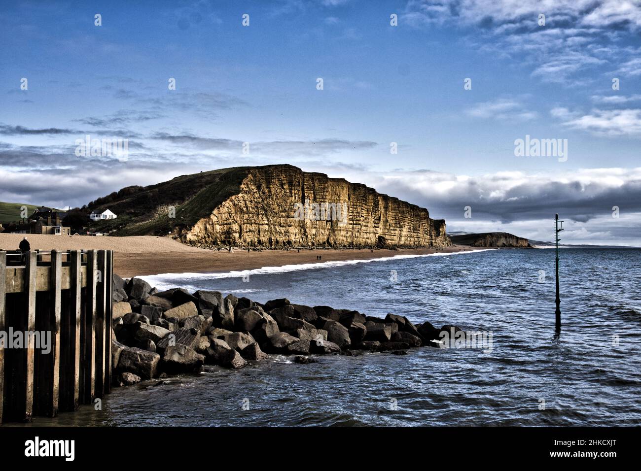 West bay cliffs also known as broadchurch cliffs in Bridport, on the ...