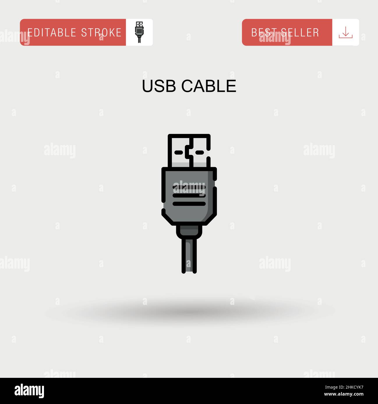 Usb cable Simple vector icon Stock Vector Image & Art - Alamy