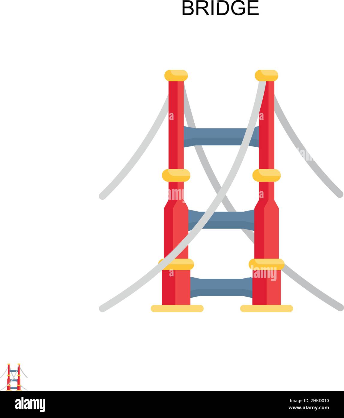 Bridge Simple Vector Icon Illustration Symbol Design Template For Web